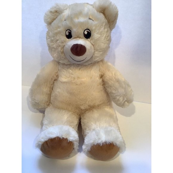 Build-A-Bear | Toys | Build A Bear White Cream Teddy Bear Plush Brown ...